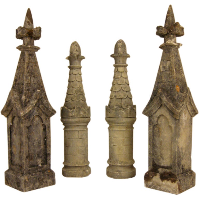 Gothic Limestone Finials at 1stDibs