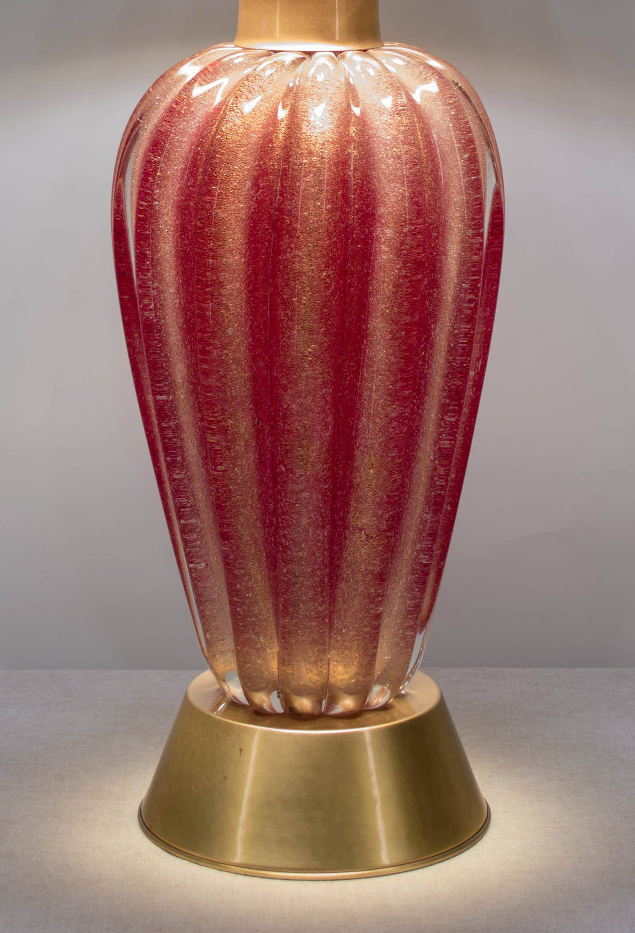 Rare Seguso Red Glass Lamp at 1stDibs