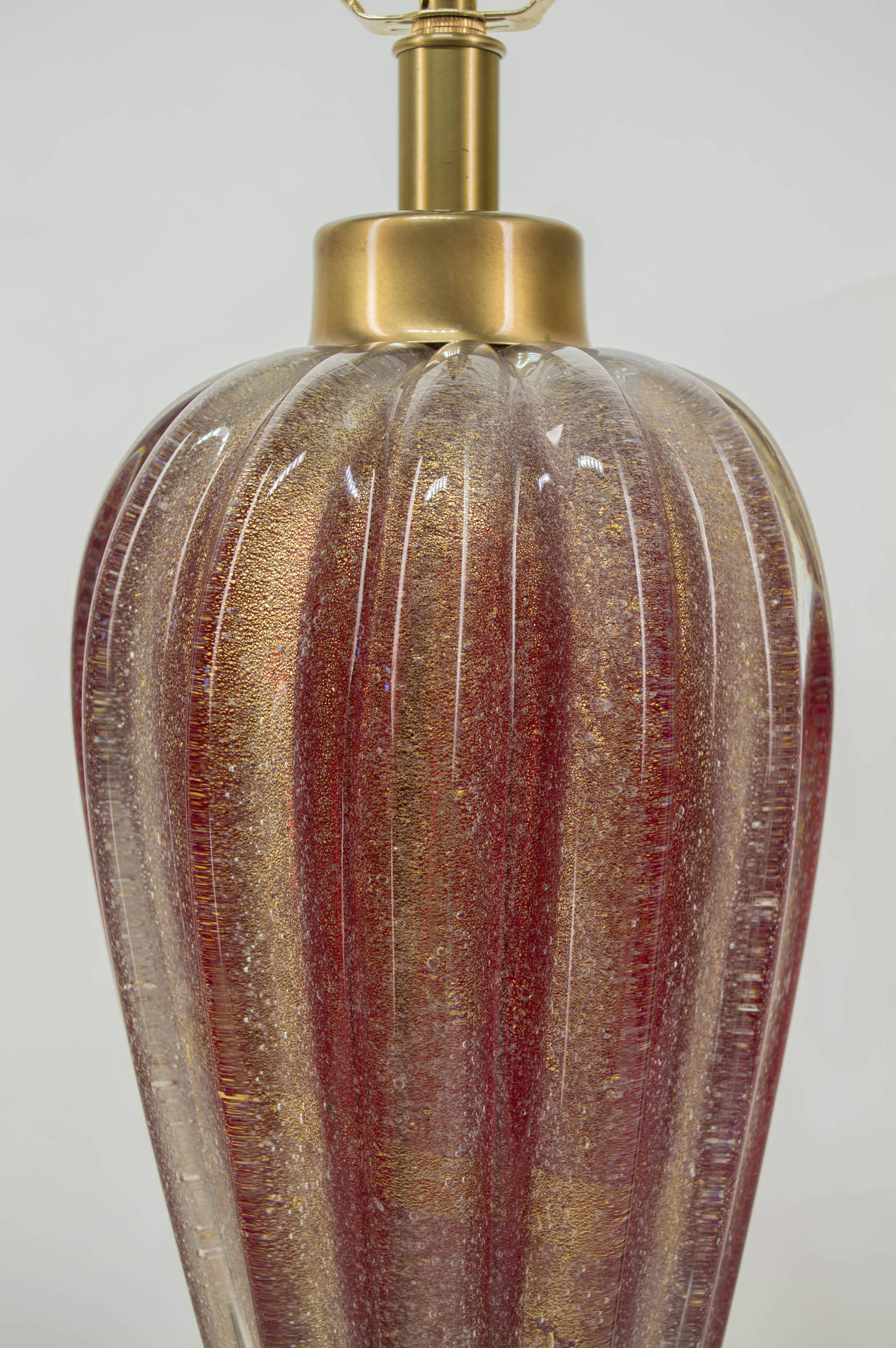 Rare Seguso Red Glass Lamp at 1stDibs
