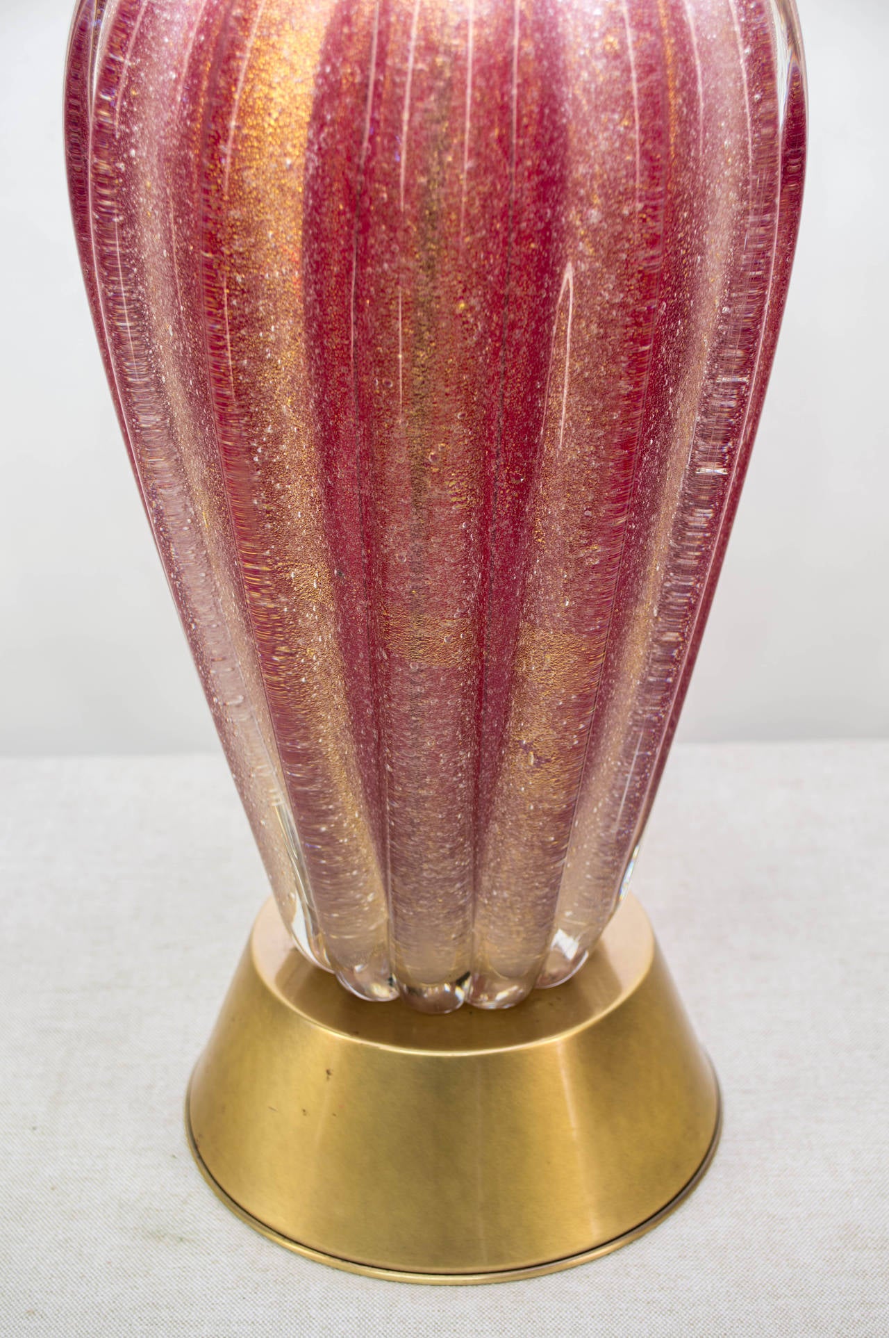 Rare Seguso Red Glass Lamp at 1stDibs