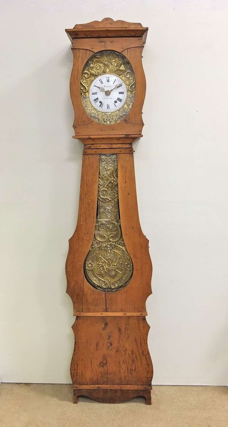 19th Century French Comtoise or Grandfather Clock at 1stDibs