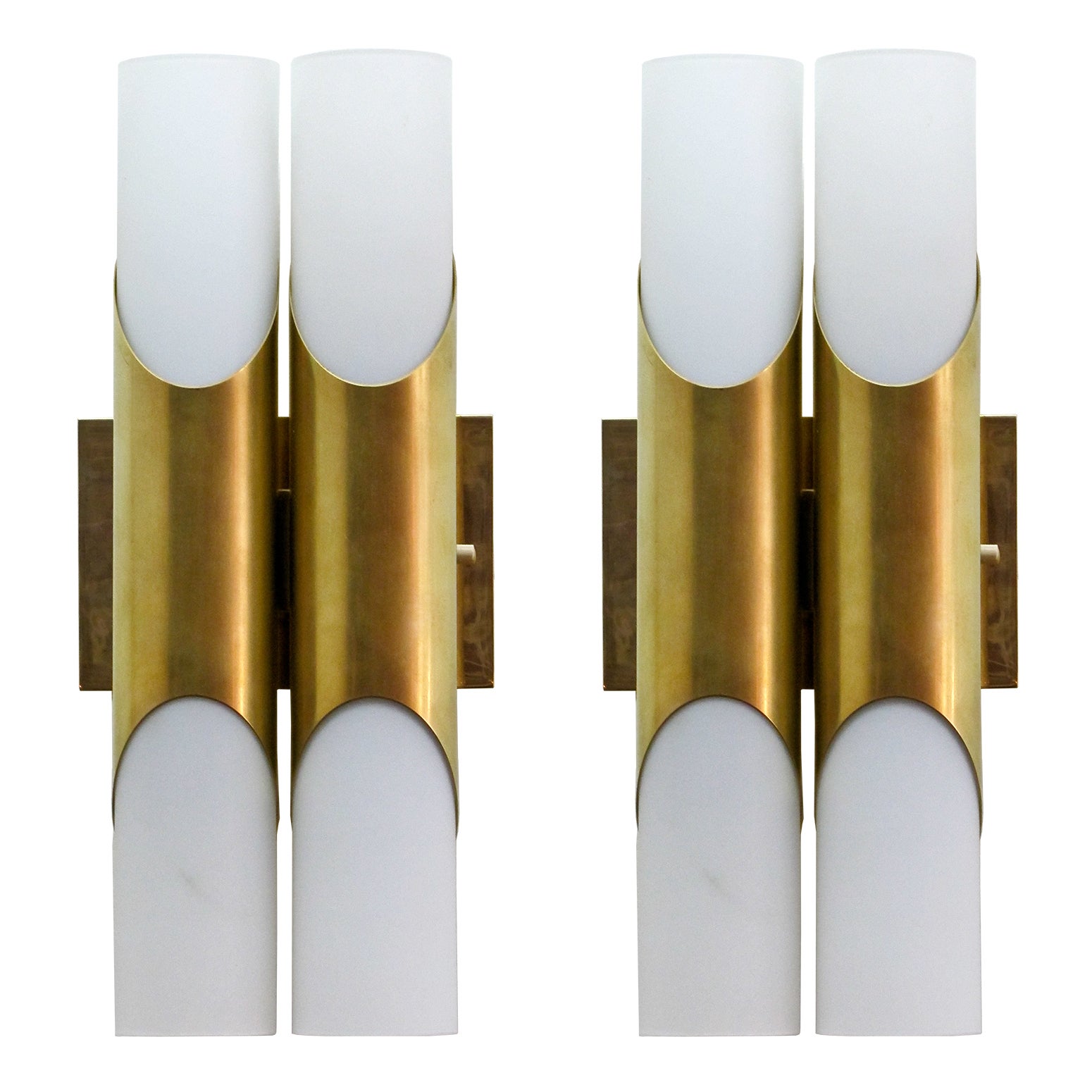 Pair of German Double Wall Lights at 1stDibs
