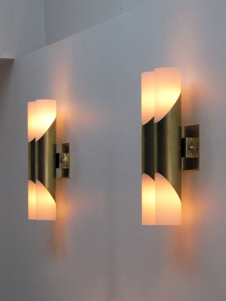 Pair of German Double Wall Lights at 1stDibs