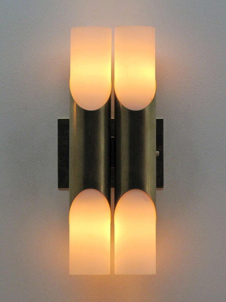 Pair of German Double Wall Lights at 1stDibs