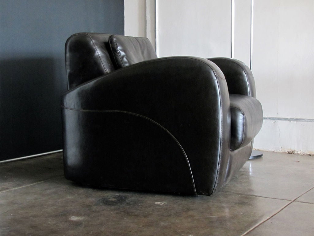 Italian Leather Club Chair at 1stDibs | due linee salotti furniture ...