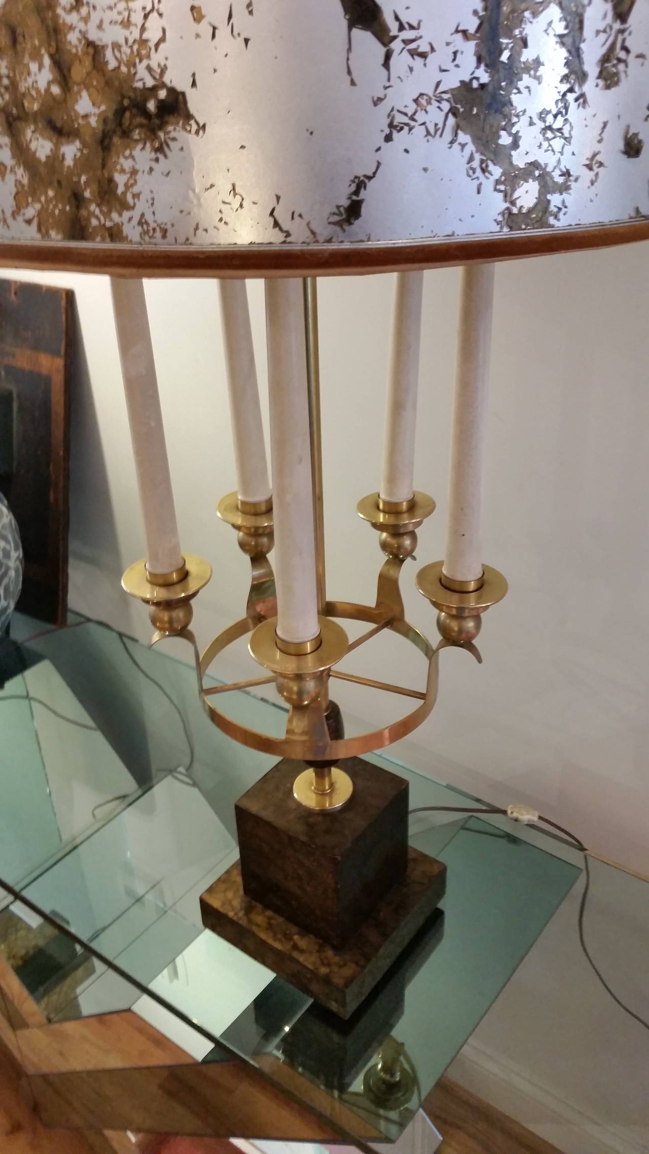 Monumental Marbro Candlestick Lamp at 1stDibs