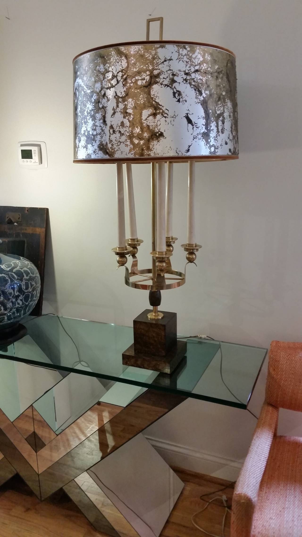 Monumental Marbro Candlestick Lamp at 1stDibs