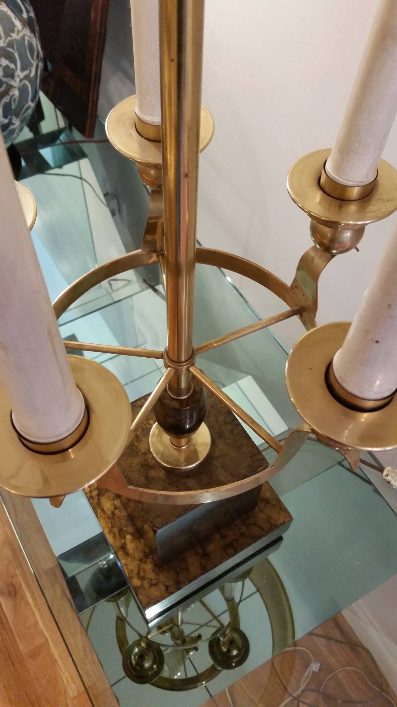 Monumental Marbro Candlestick Lamp at 1stDibs