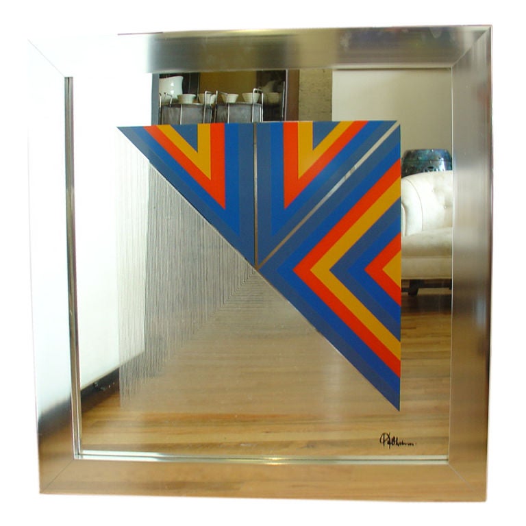 Greg Copeland Geometric Print on Mirror at 1stDibs