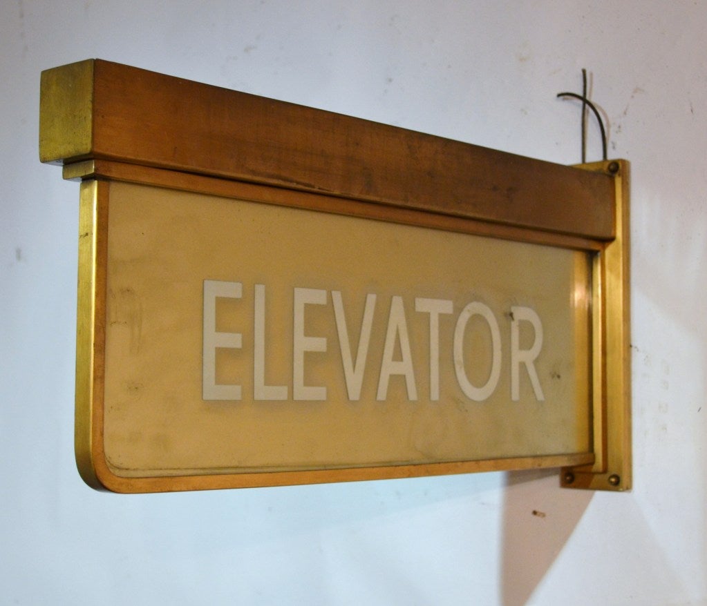 Vintage Elevator Sign