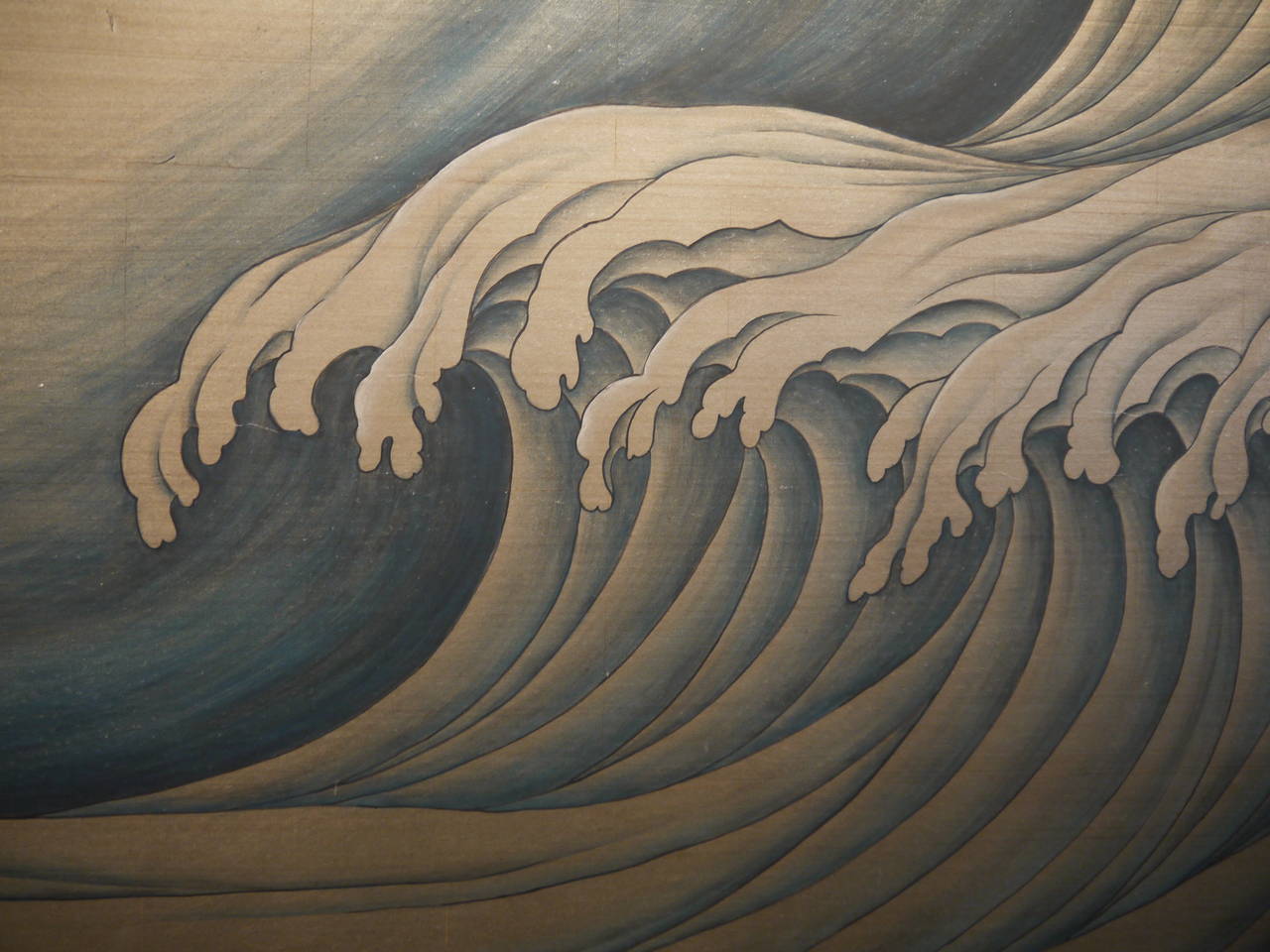 Dramatic Wave Painting by Gracie at 1stDibs