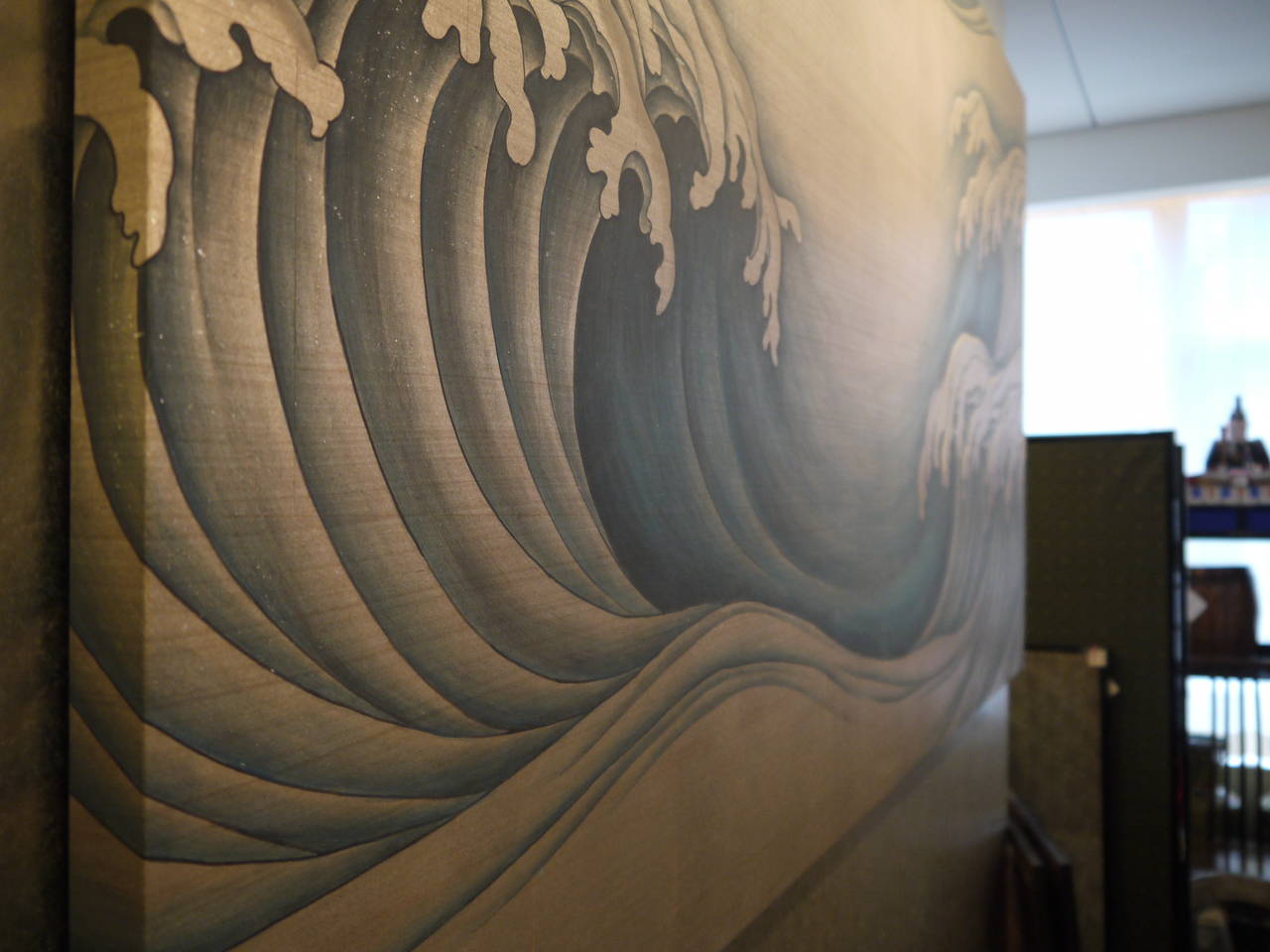 Dramatic Wave Painting by Gracie at 1stDibs