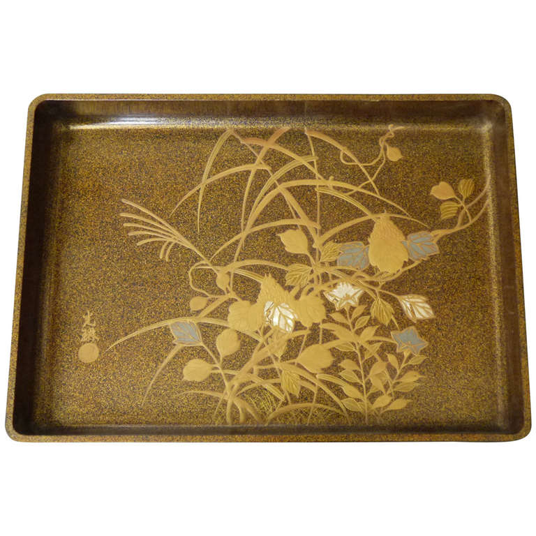 19th Century Japanese Lacquer Tray at 1stDibs