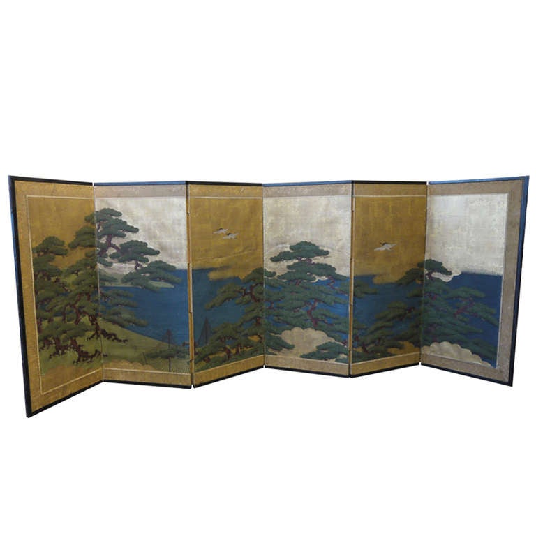 Antique Japanese Screen at 1stdibs