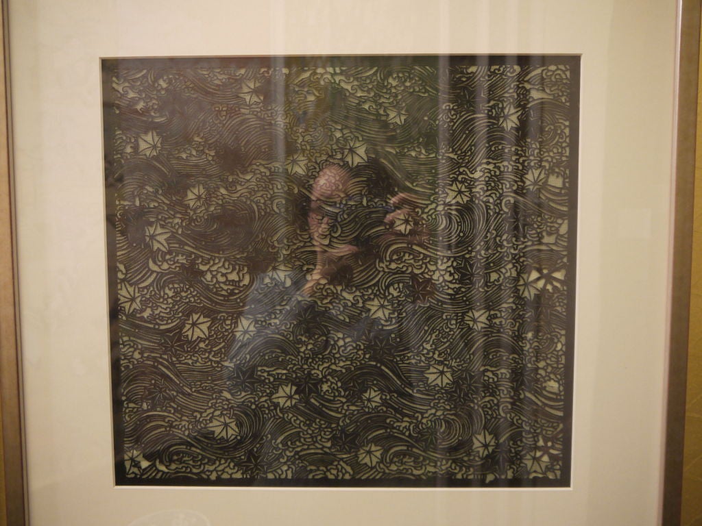 Set of four Japanese Katagami Stencil Patterns at 1stDibs | japanese ...