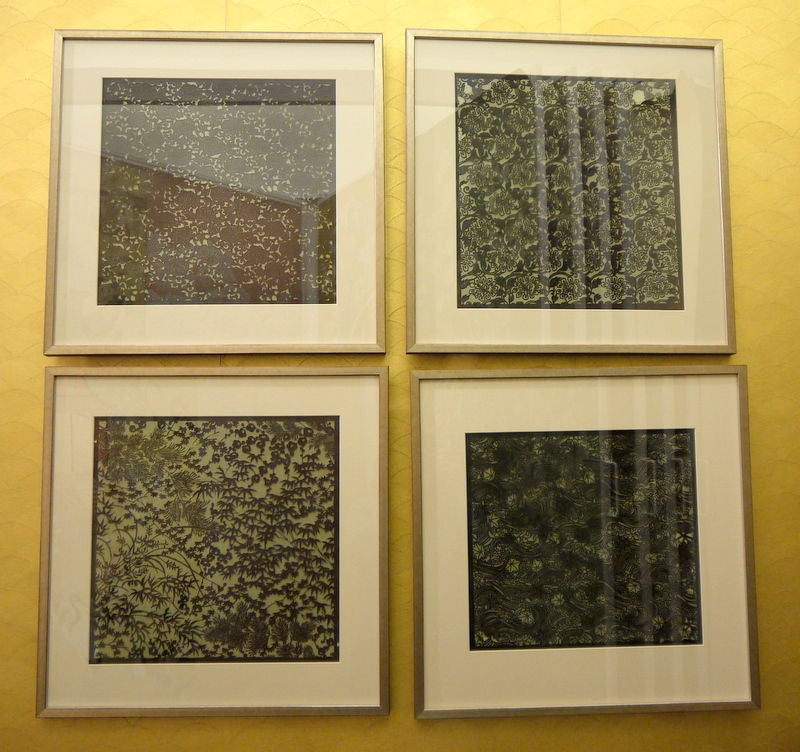 Set of four Japanese Katagami Stencil Patterns at 1stDibs | japanese ...