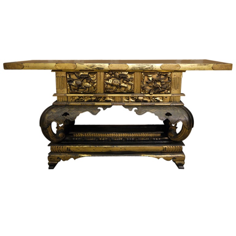 Japanese Gilt Altar Table at 1stDibs
