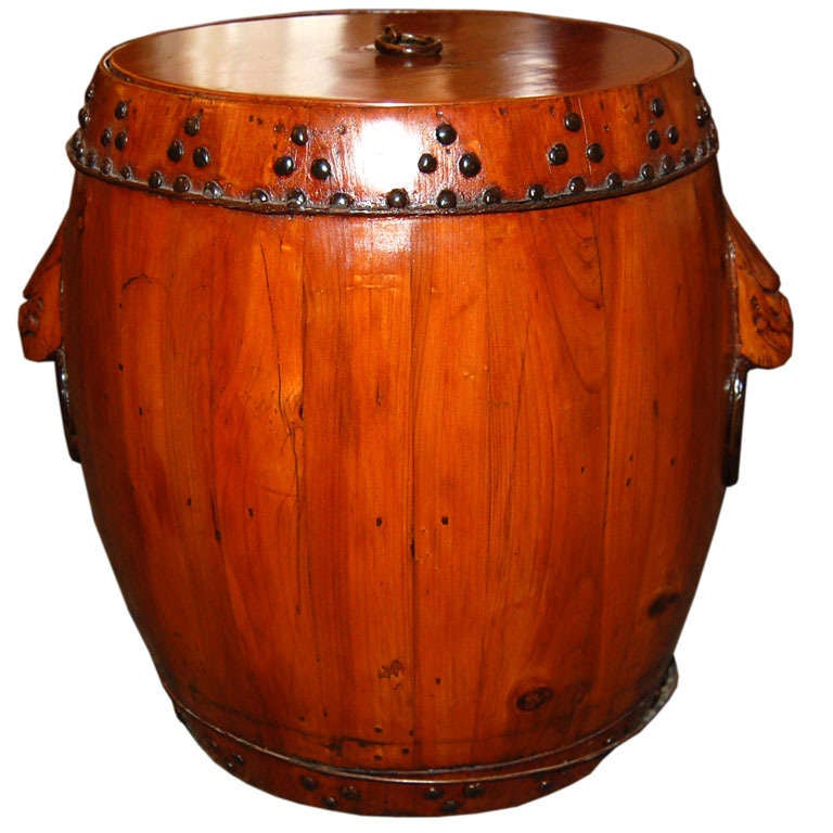 Chinese Wooden Rice Storage Barrel, c. 1900 at 1stDibs | chinese barrel ...
