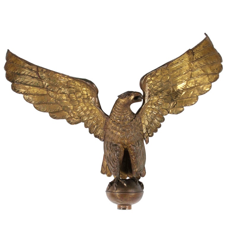 Large and Impressive Antique Molded Copper Eagle, New York City, 1890s ...