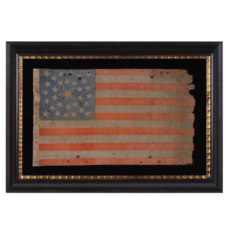 31 Star Antique American Flag, California Statehood, 1850-58, Very Rare ...