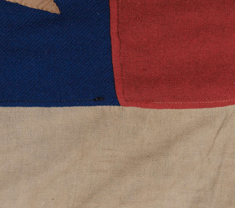 38 Star Flag, In Rare Oval Medallion with a Large Center Star at 1stDibs