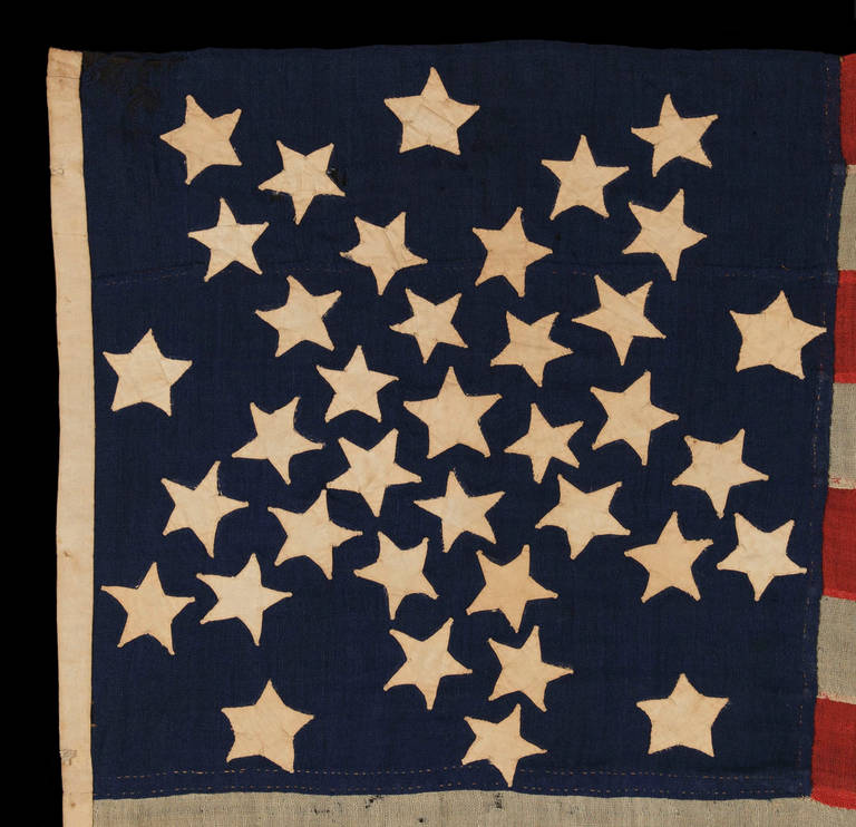 37 Star Flag in a Whimsical Representation of the "Great Star" Pattern ...