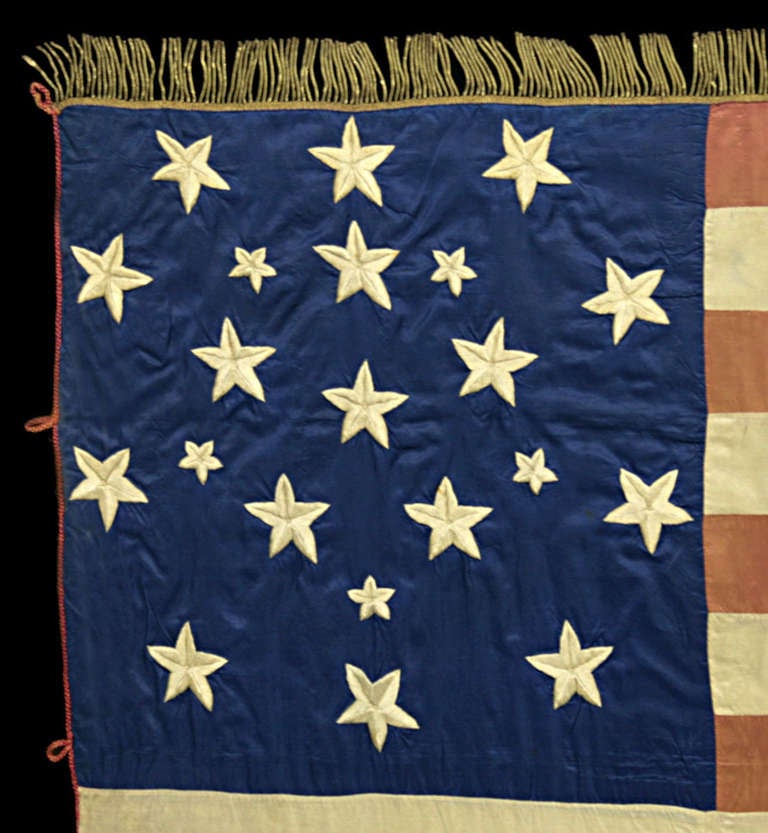 Exceptionally Rare And Early 21 Star American National Flag at 1stDibs