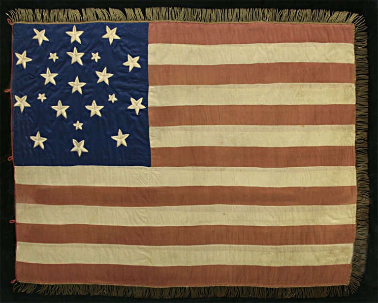 Exceptionally Rare And Early 21 Star American National Flag at 1stDibs