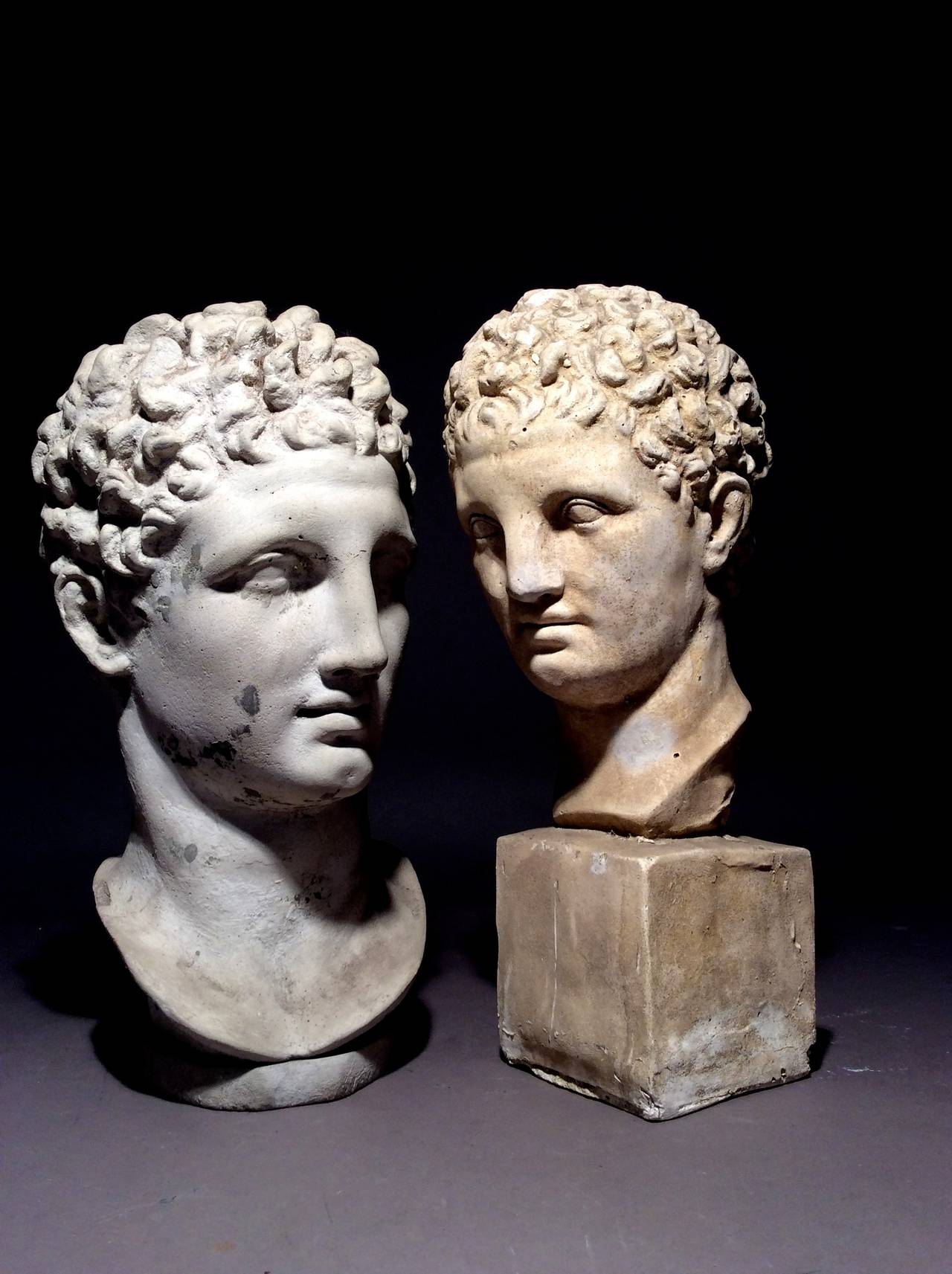 Vintage Pair of Busts of Roman Figures at 1stDibs