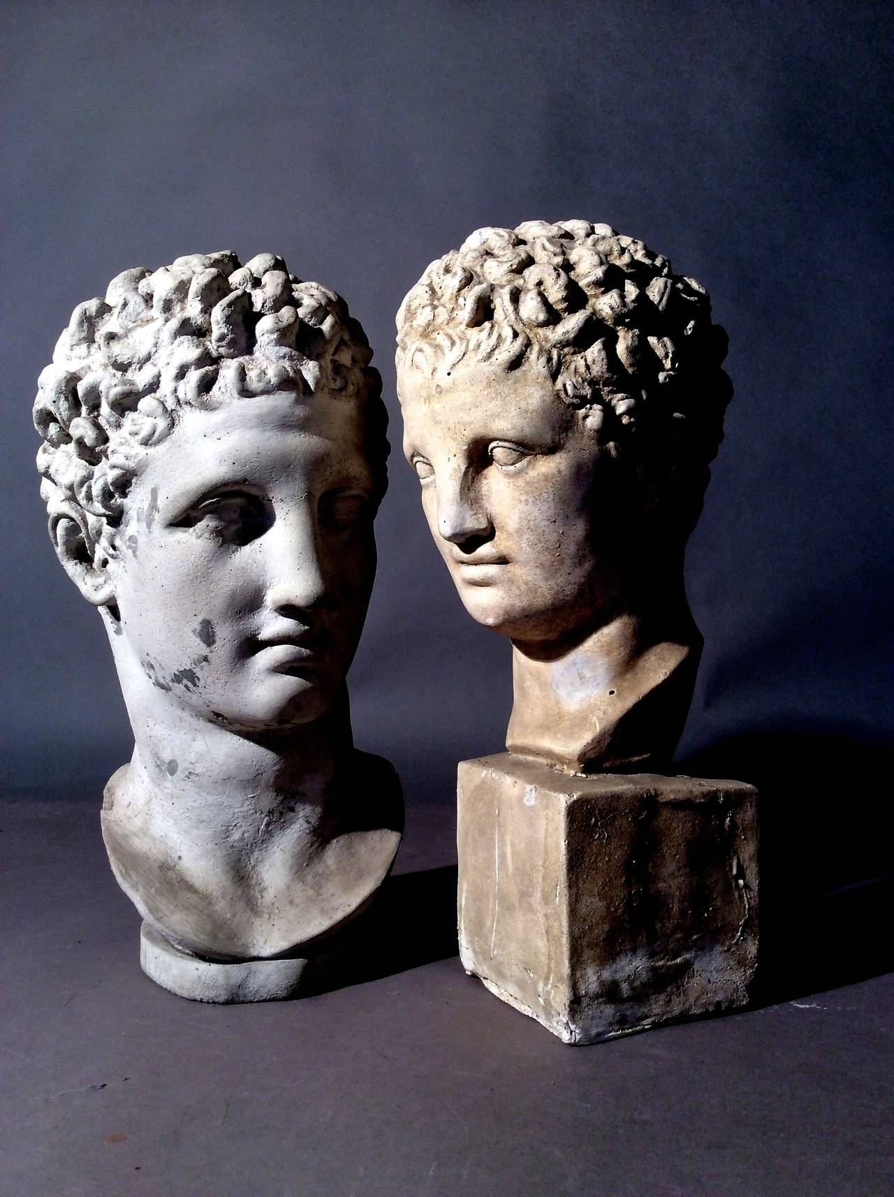 Vintage Pair of Busts of Roman Figures at 1stDibs