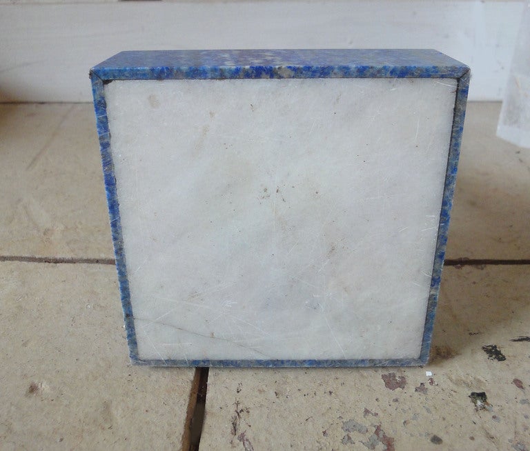 Handsome Set of 4 Rock Crystal Columns On Lapiz Bases at 1stDibs