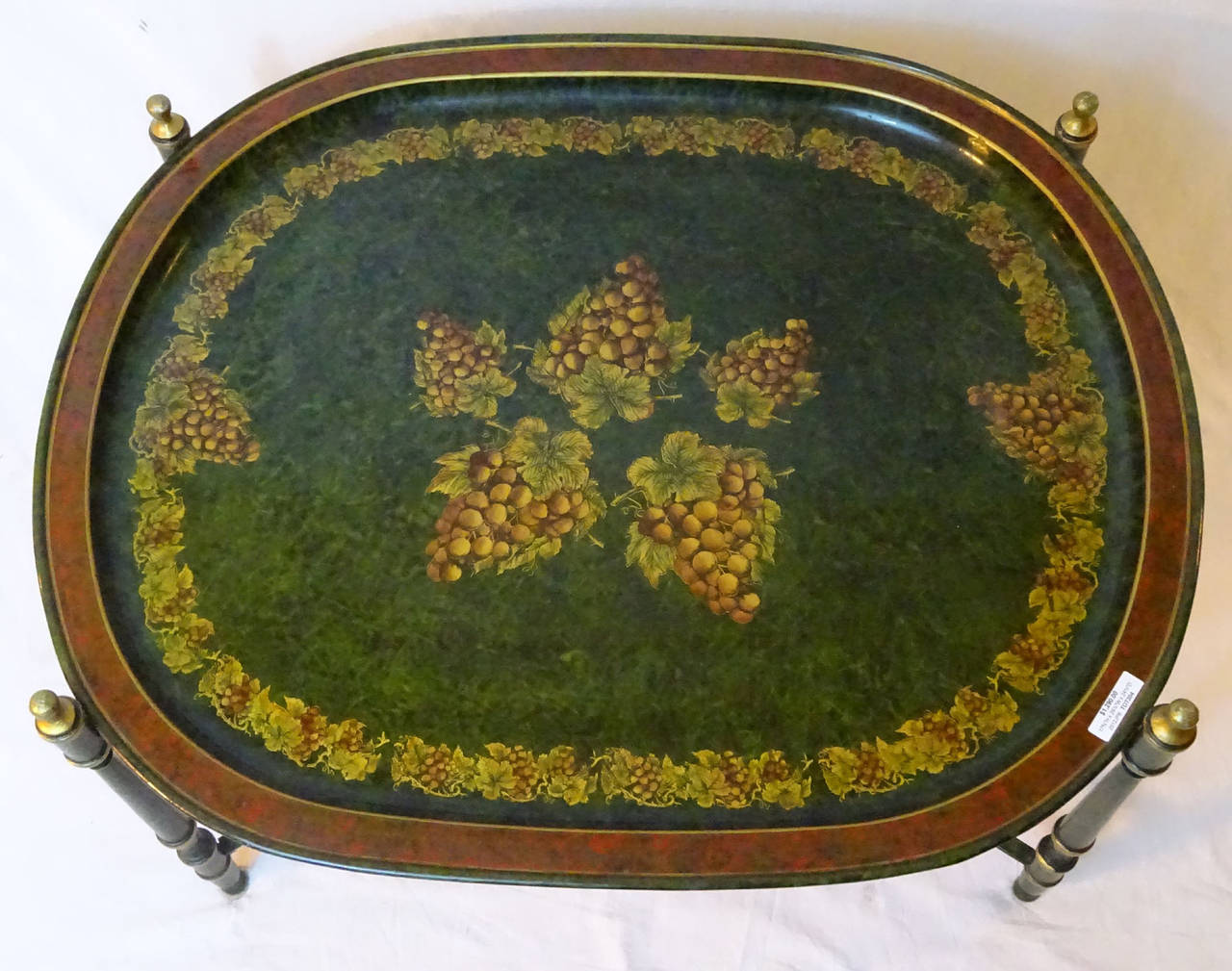 Late 20th Century Italian Tole Tray Table For Sale at 1stDibs