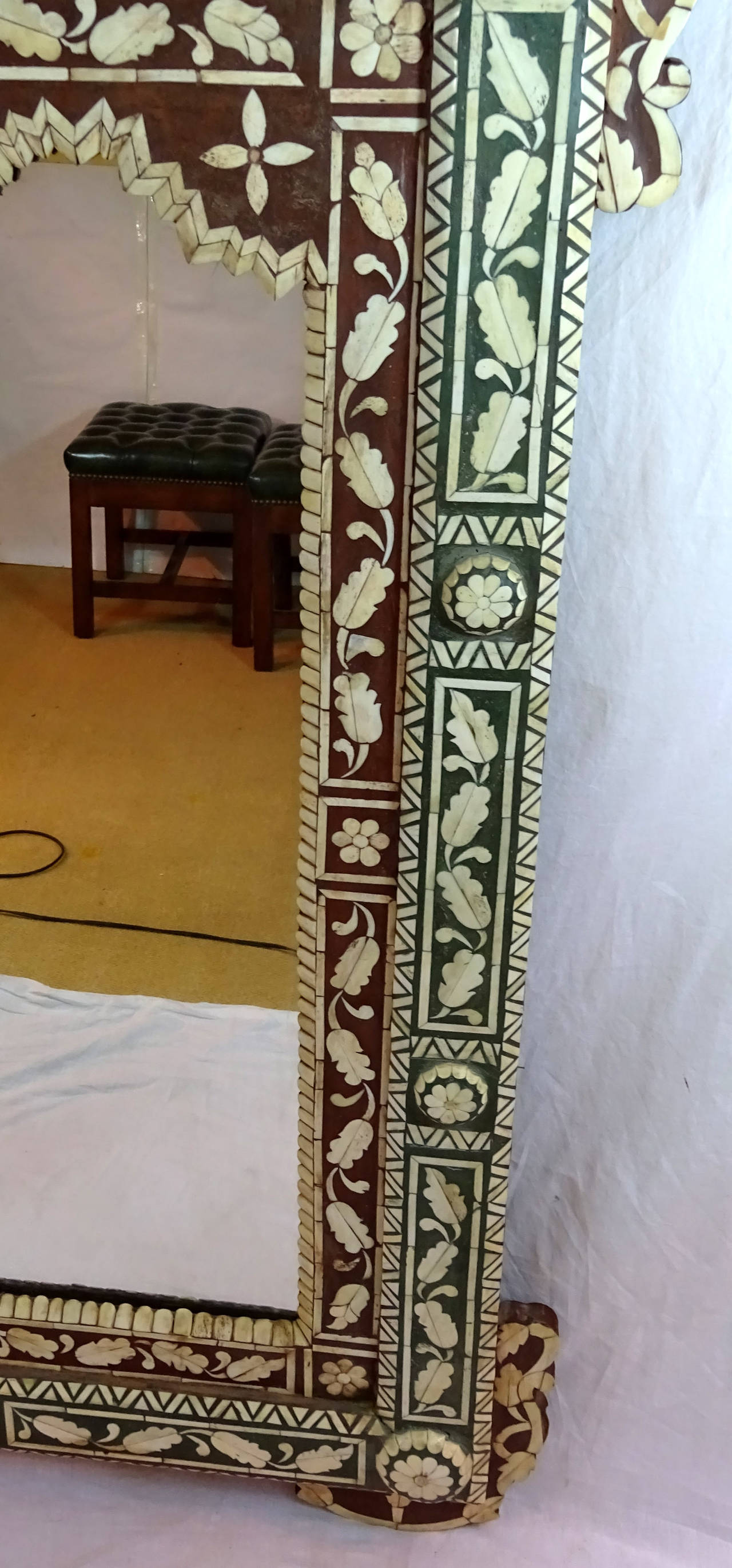 19th Century Bone-Inlaid Mirror from Damascus at 1stDibs