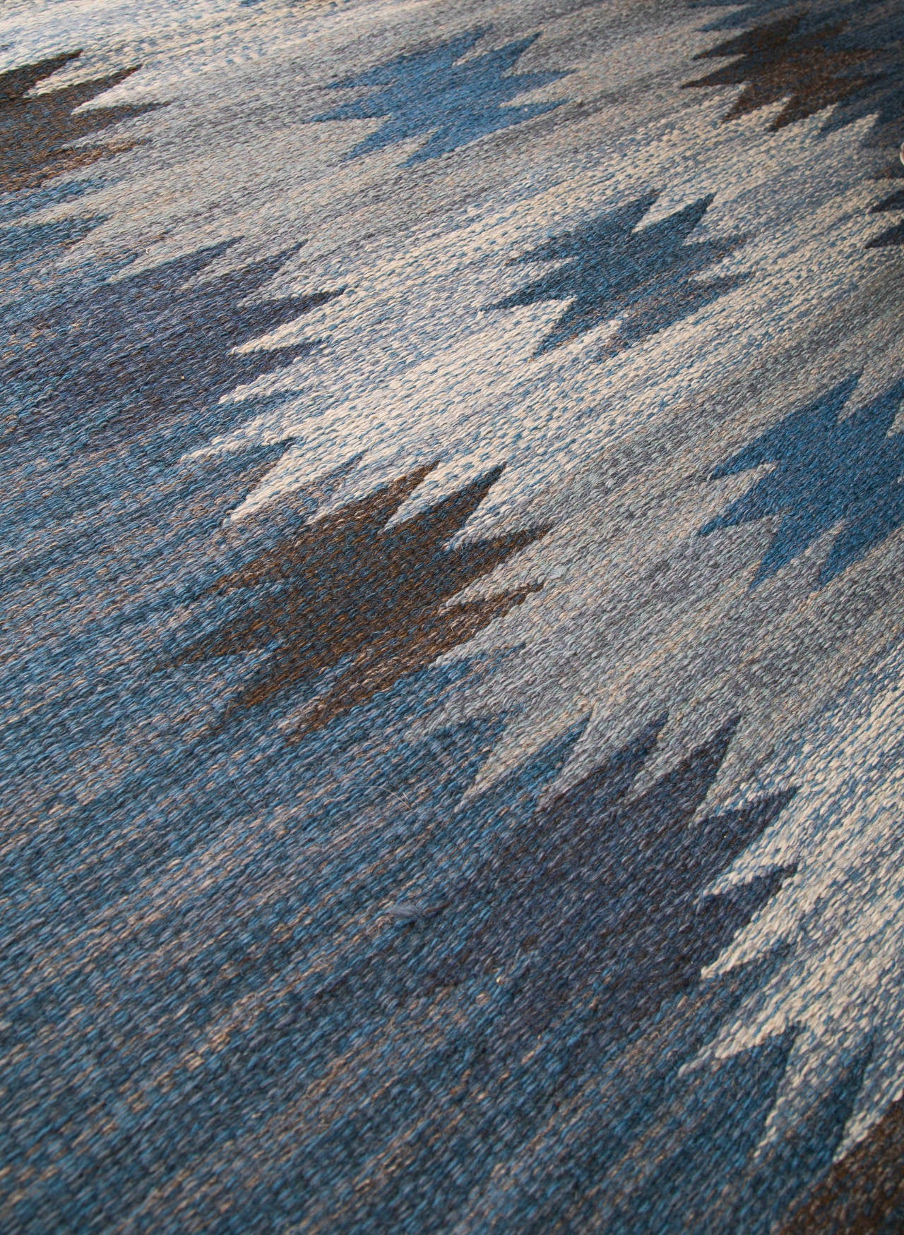Handmade Swedish Flat-Weave Carpet, Signed "ML" For Sale at 1stDibs