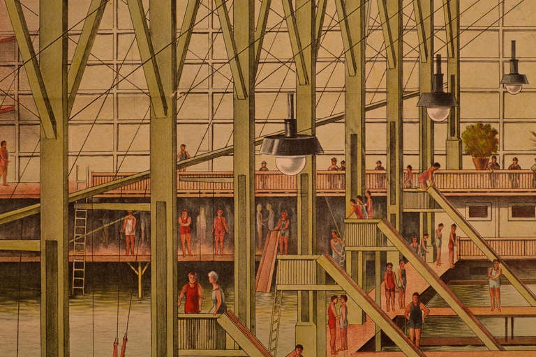 Original Sutro Baths 19th Century Lithograph at 1stDibs