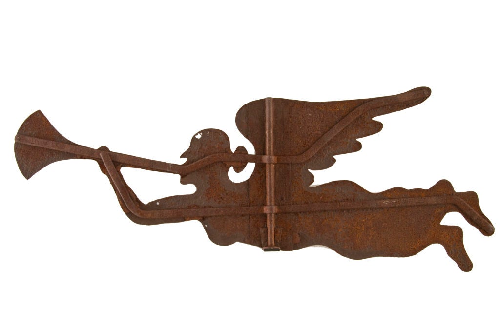 Trumpeting Angel Gabriel Silhouette Weathervane at 1stDibs