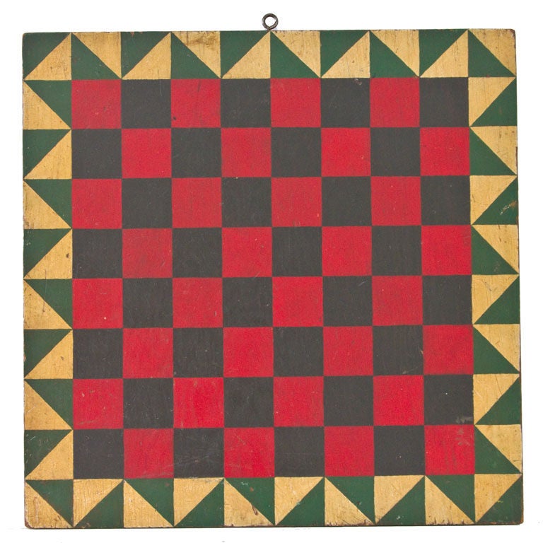 Highly Decorative Gameboard, Checkers For Sale at 1stDibs