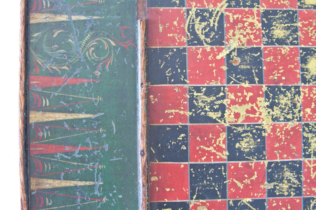Early and Unusual Combination Checkerboard and Backgammon For Sale at ...