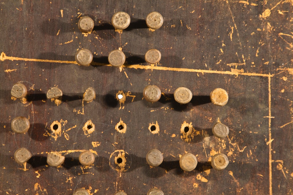 Primitive, Handmade Gameboard - Solitaire For Sale at 1stDibs