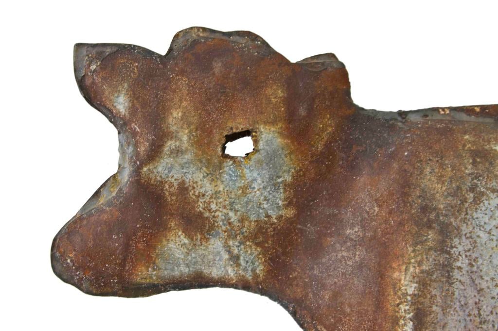 Individual Effort Full Bodied Sheet Metal Cow Weathervane at 1stDibs