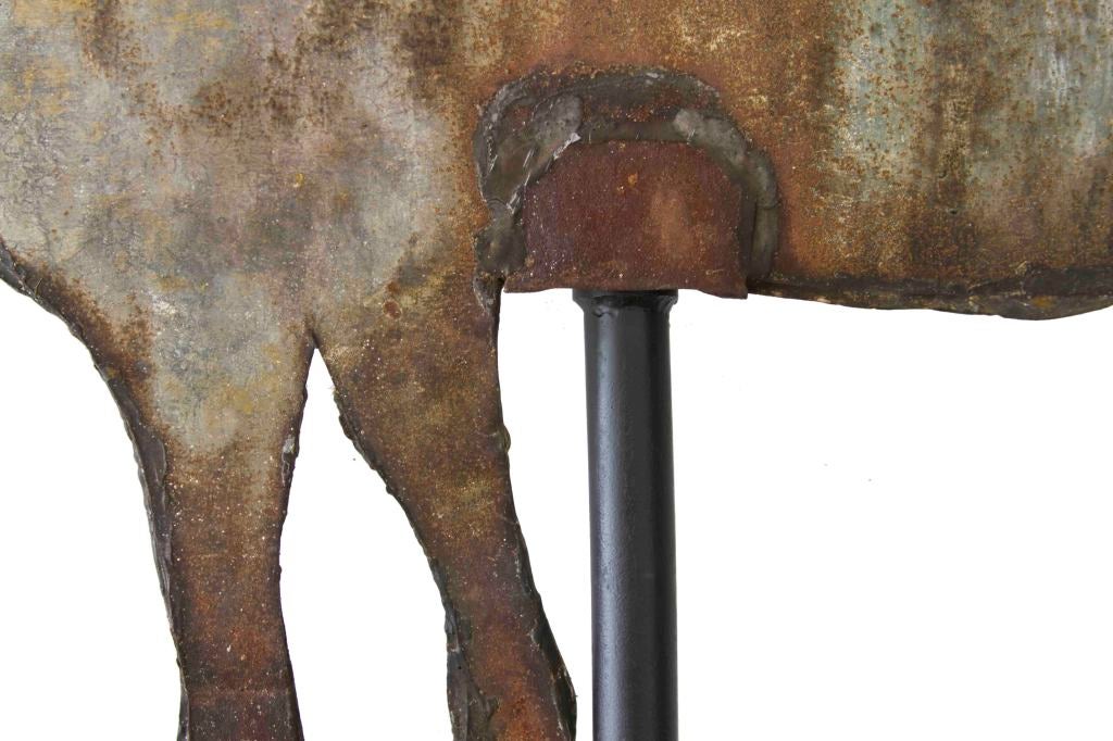Individual Effort Full Bodied Sheet Metal Cow Weathervane at 1stDibs