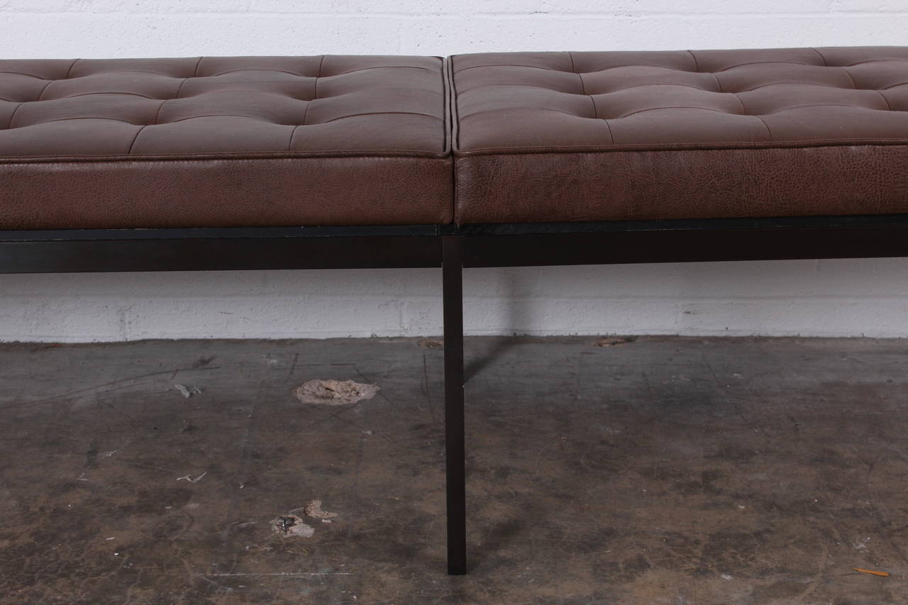Bronze and Leather Museum Bench by Florence Knoll at 1stDibs | knoll ...