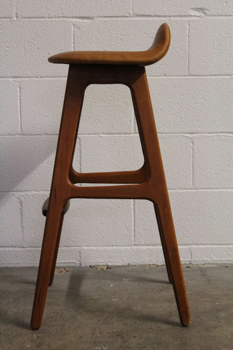 Set of Four Bar Stools by Erik Buck at 1stDibs