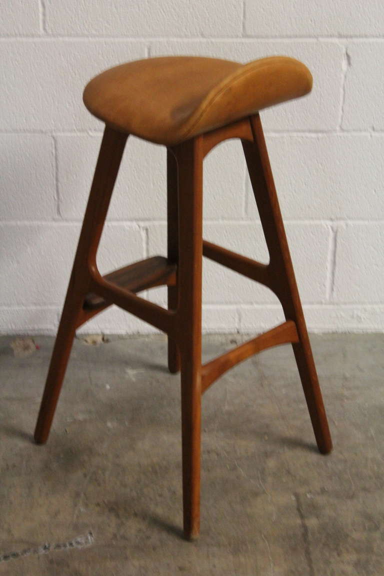 Set of Four Bar Stools by Erik Buck at 1stDibs