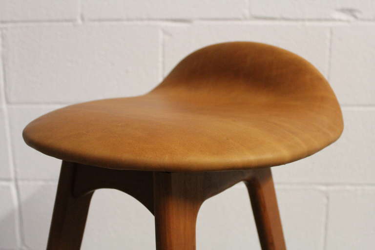 Set of Four Bar Stools by Erik Buck at 1stDibs