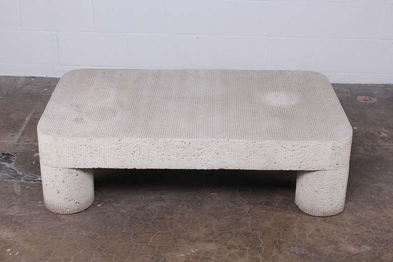 Large Cast Concrete Coffee Table at 1stDibs
