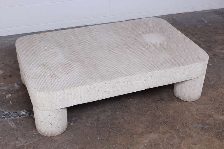 Large Cast Concrete Coffee Table at 1stDibs