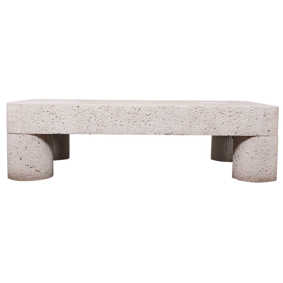 Large Cast Concrete Coffee Table at 1stDibs