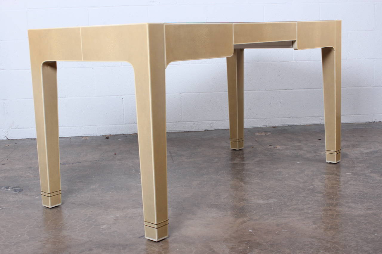 Faux Shagreen Desk by Karl Springer at 1stDibs