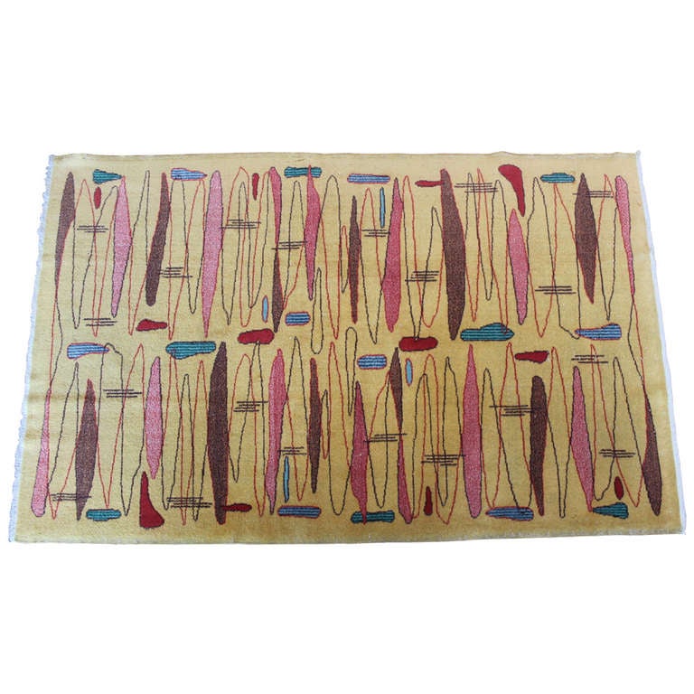 1950's French Modernist Rug at 1stDibs